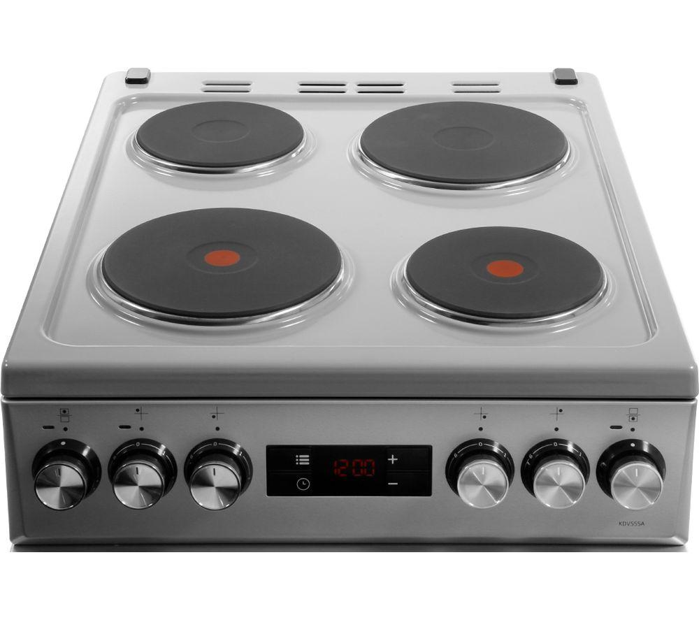 Buy BEKO KDV555AS 50 cm Electric Solid Plate Cooker - Silver | CurrysIE