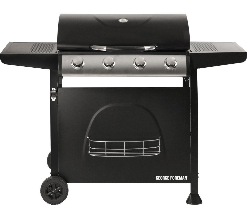 GEORGE FOREMAN GFGBBQ4B Portable 4 Burner Grill Gas BBQ Review