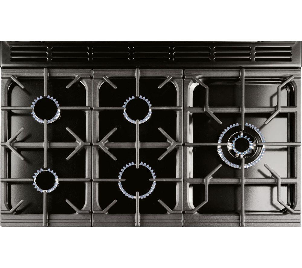 Buy RANGEMASTER Professional+ 90 Dual Fuel Range Cooker - Black | CurrysIE