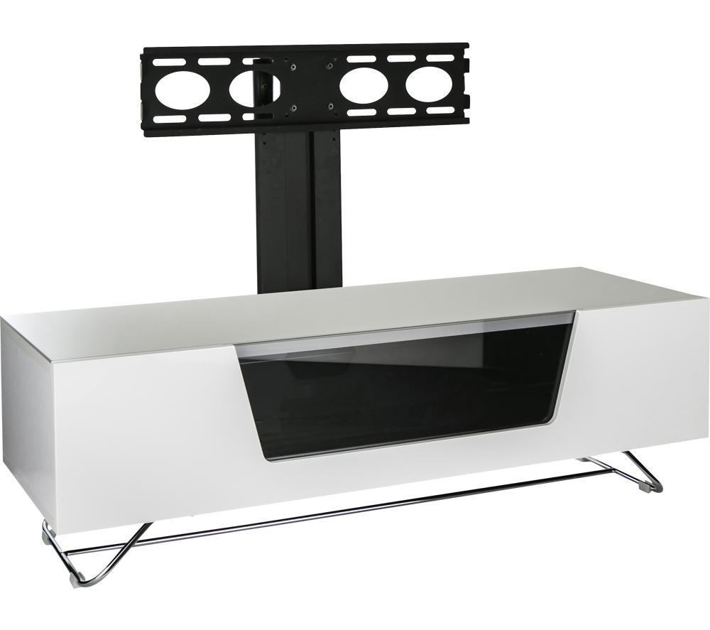 ALPHASON Chromium 2 Cantilever CRO2-1200BKT-WH 1200 mm TV Stand with ...