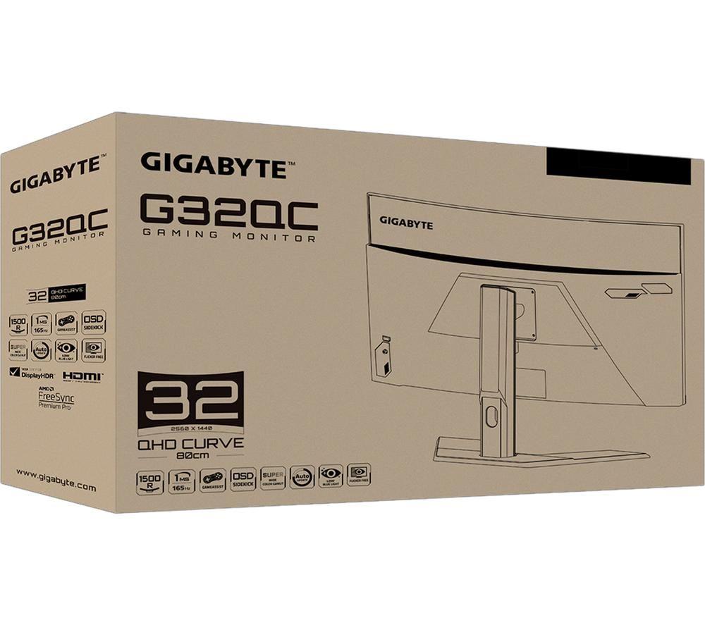 Buy GIGABYTE G32QC A Quad HD 31.5" Curved VA Gaming Monitor - Black ...