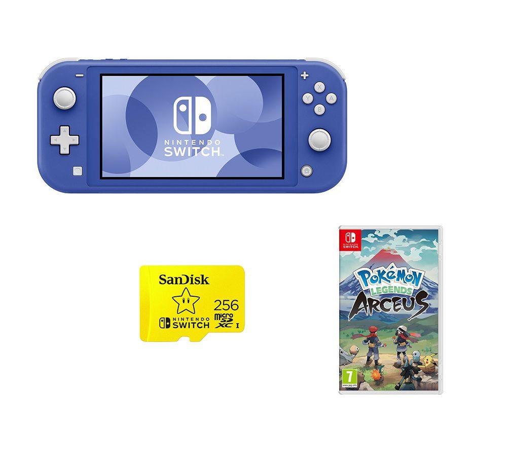 Buy NINTENDO Switch Lite Blue, Pokemon Legends: Arceus & SanDisk 256 GB ...