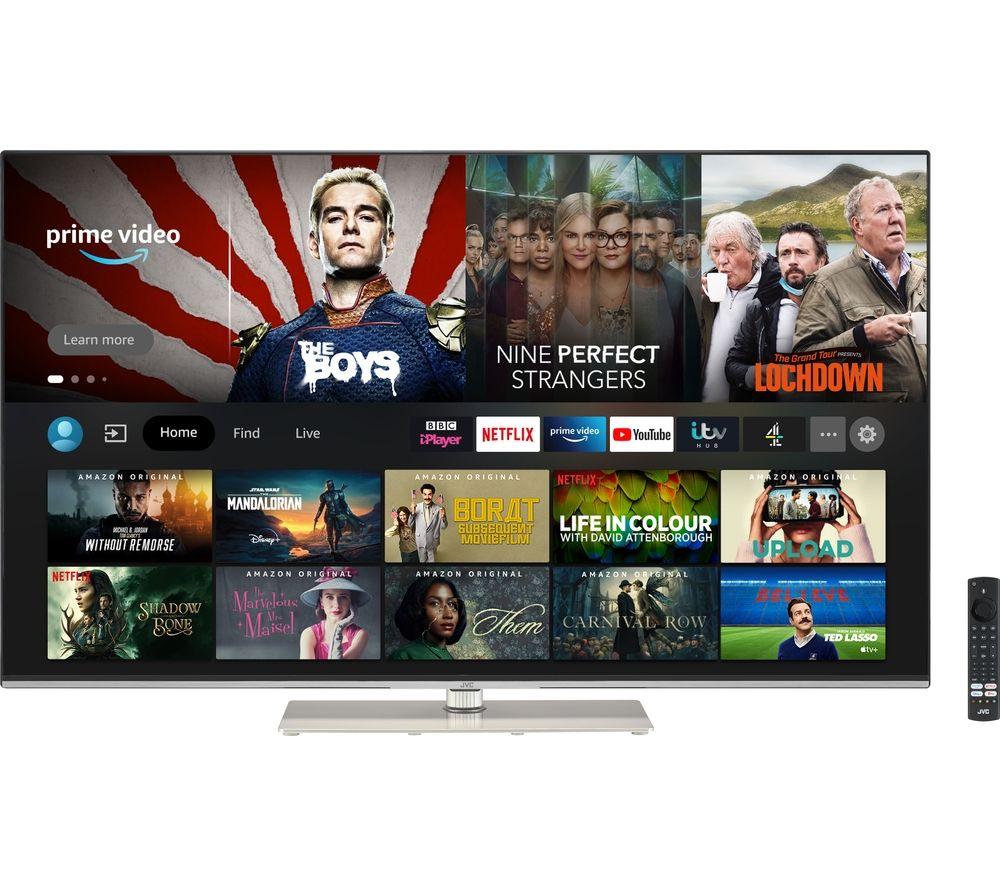 55inch JVC LT-55CF820 Fire TV Edition Smart 4K Ultra HD HDR QLED TV ...