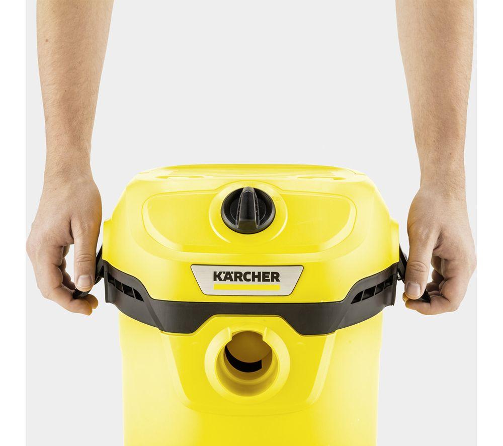 Buy KARCHER WD 2 Plus Cylinder Wet & Dry Vacuum Cleaner - Yellow ...