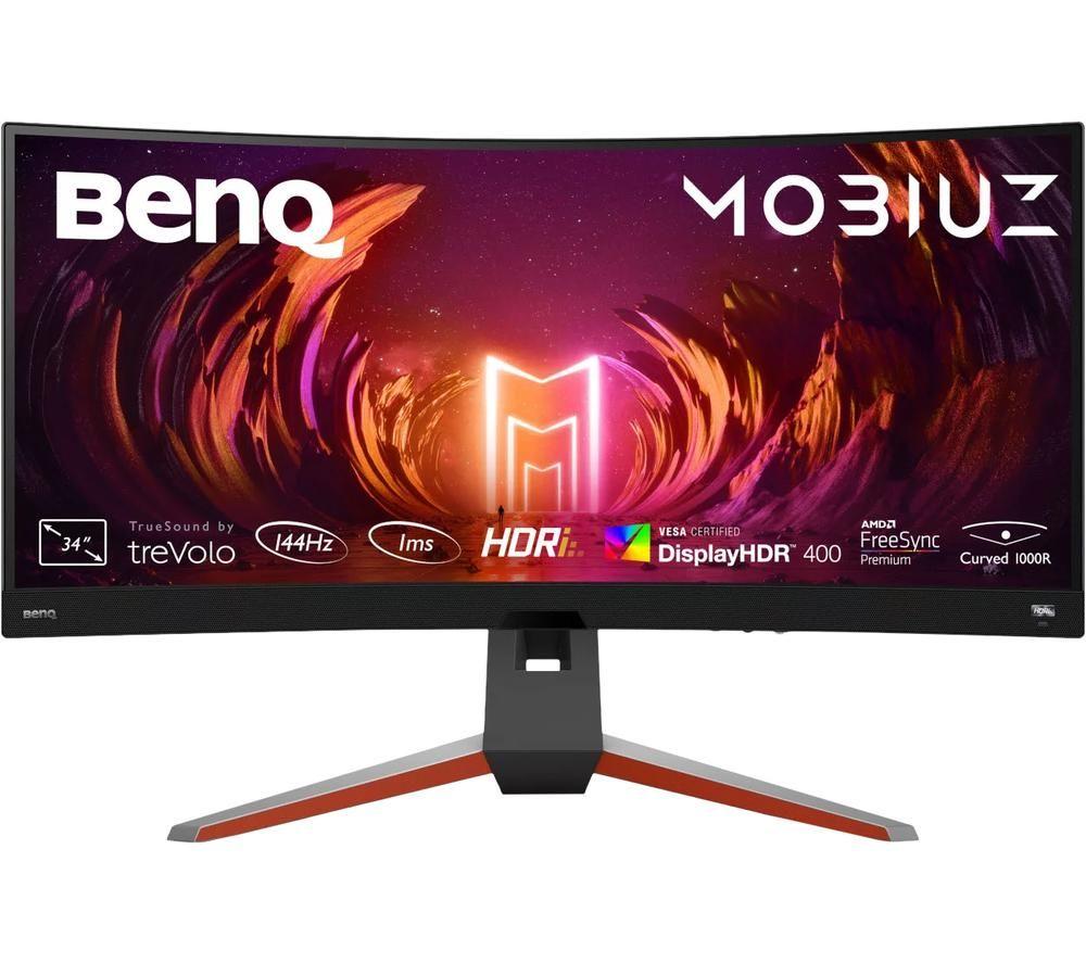Benq Mobiuz EX3410R Wide Quad HD 34" Curved VA LCD Gaming Monitor ...