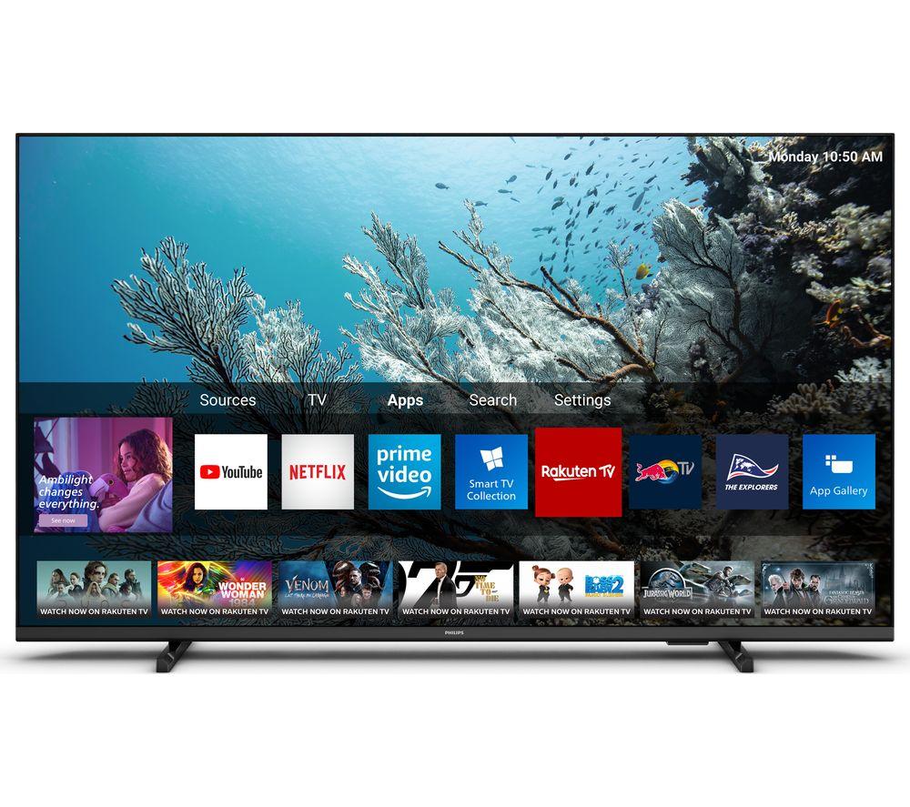 55" PHILIPS 55PUS7607/12 4K Ultra HD HDR LED TV with Amazon Alexa ...