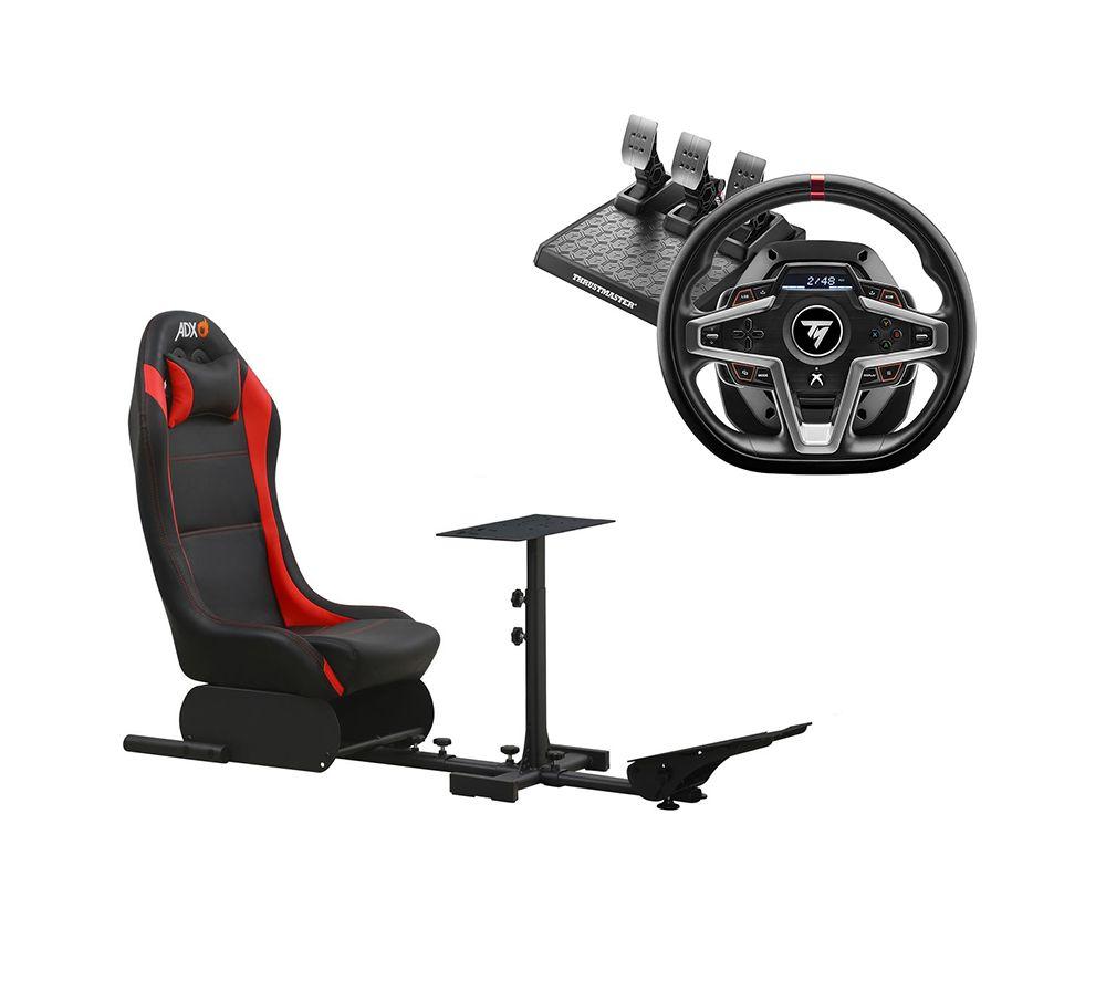 Adx Firebase 22 Cockpit Seat & Thrustmaster Racing Wheel & Pedals ...