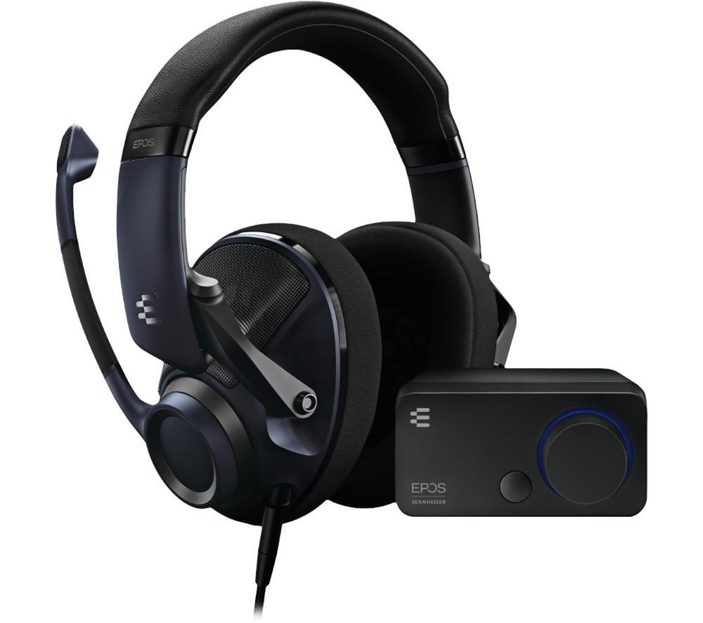 EPOS Open Acoustic H6PRO 7.1 Gaming Headset & GSX 300 Sound Card Bundle ...