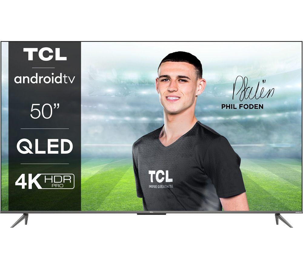 50" TCL 50C635K Smart 4K Ultra HD HDR QLED TV with Google Assistant ...