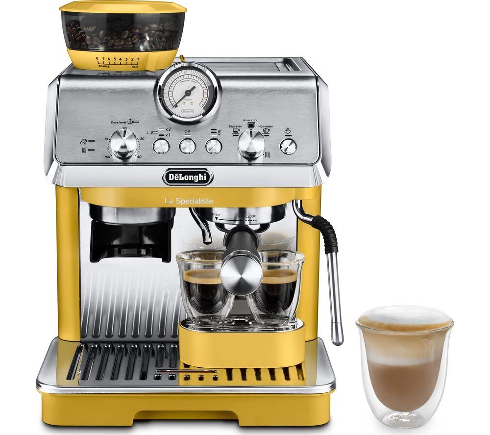 DELONGHI La Specialista Arte EC9155.Y Bean to Cup Coffee Machine Stainless Steel & Yellow review ...