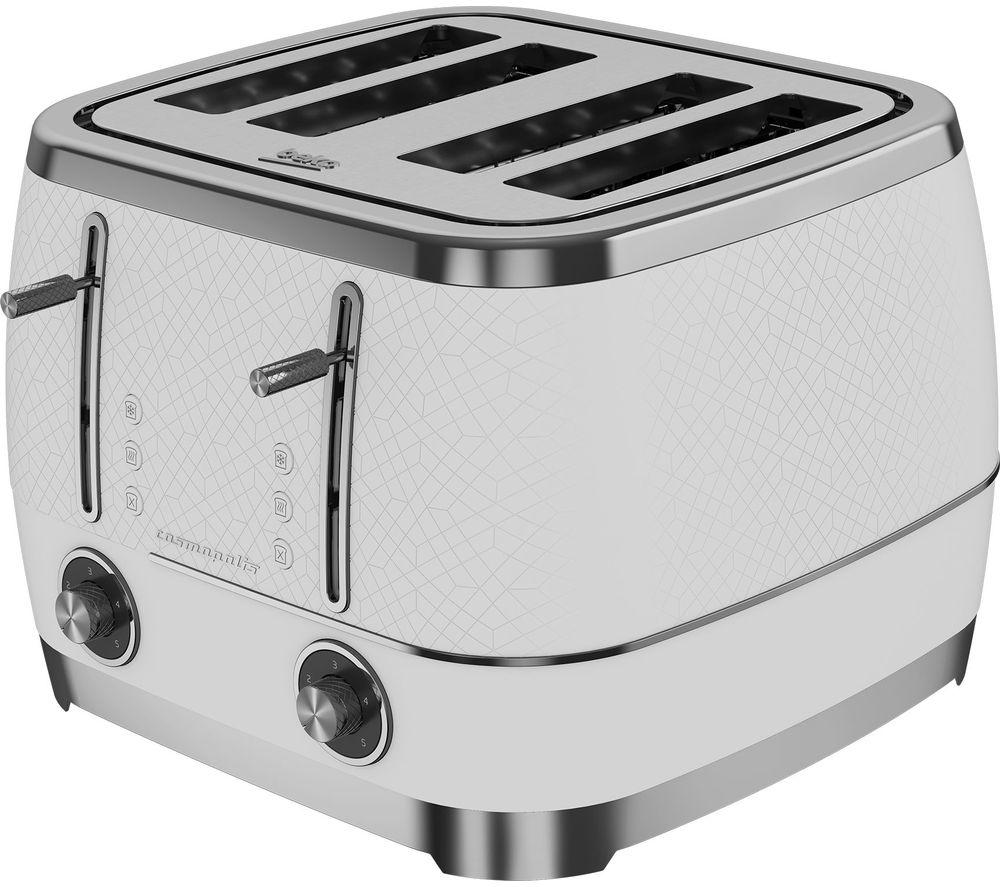 BEKO Cosmopolis TAM8402CR 4-Slice Toaster - White & Chrome