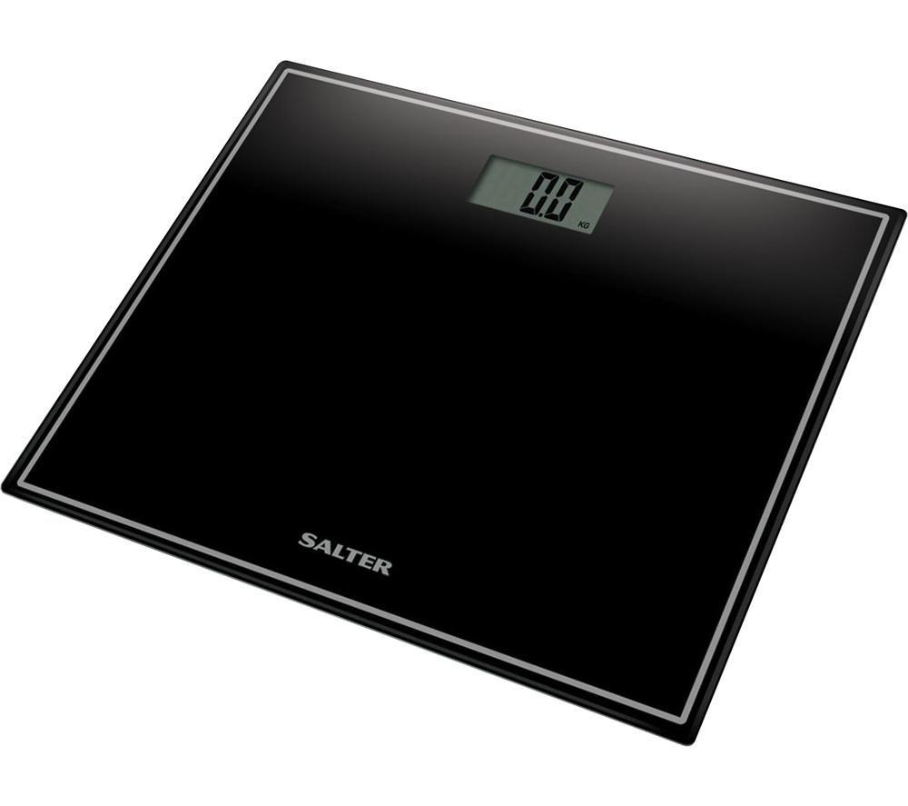 Buy SALTER Compact Glass 9207 BK3R Bathroom Scales - Black | Currys