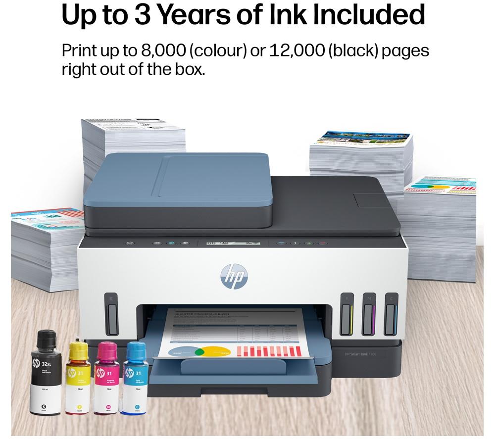 HP Smart Tank 7306 All-in-One Wireless Ink Tank Printer | Currys