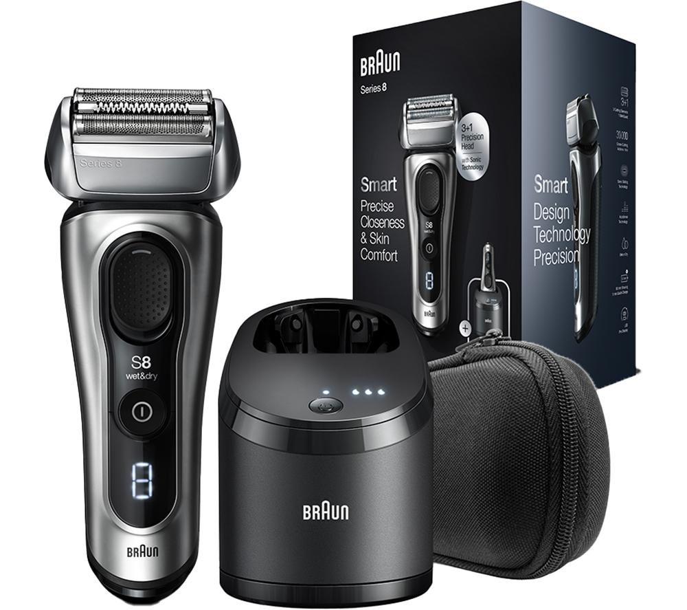 BRAUN Series 8 8467CC Wet & Dry Foil Shaver & 5-in-1 SmartCare Centre ...