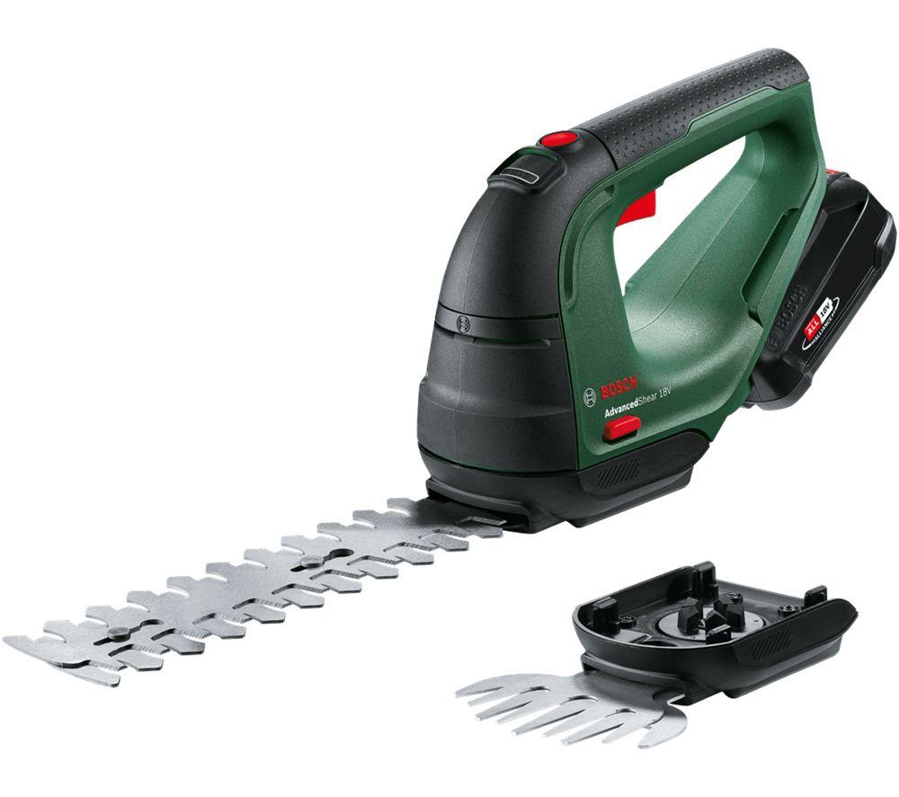 BOSCH Advanced Shear 18V-10 Cordless Shrub & Grass Shear Set with 1 ...