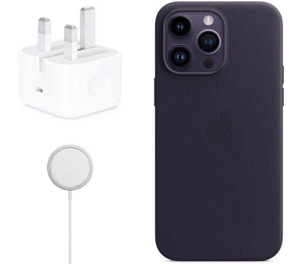 Buy APPLE iPhone 14 Pro Max Leather Case, MagSafe Wireless Charger ...