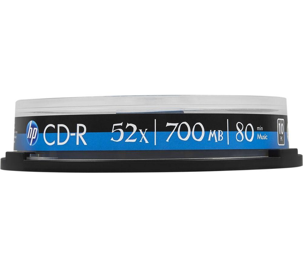 Buy HP 52x Speed CD-R Blank CDs - Pack of 10 | CurrysIE