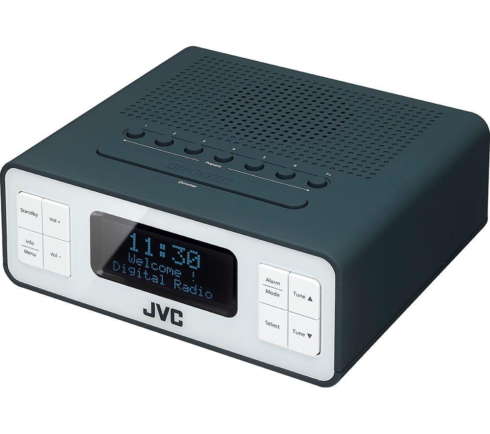 Buy JVC RA-D32H DAB+/FM Clock Radio - Grey | Currys