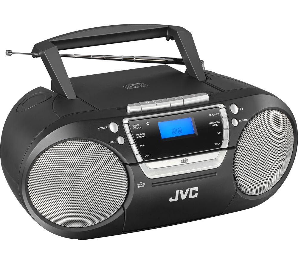 Buy JVC RC-D322B DAB+/FM Bluetooth Boombox - Black | Currys