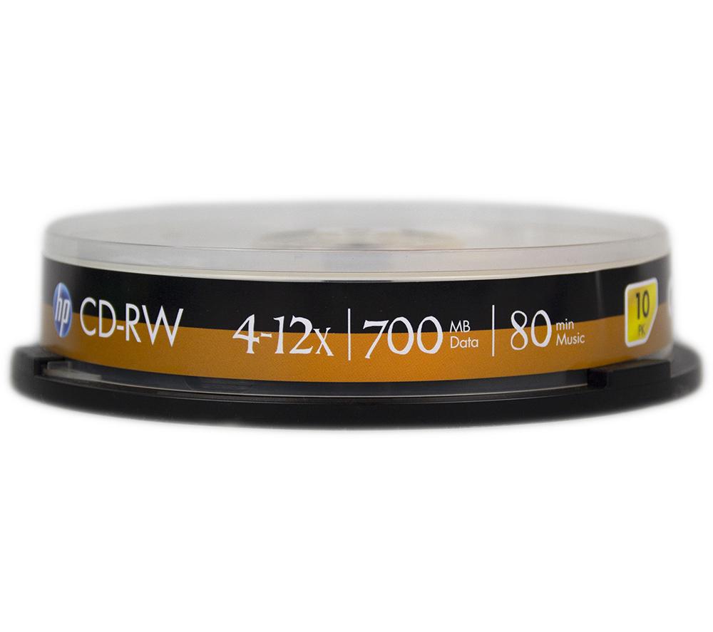 Buy HP 12x Speed CD-RW Blank CDs - Pack of 10 | CurrysIE