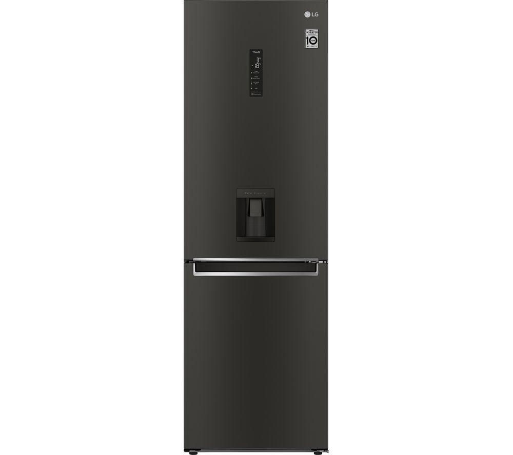 LG NatureFRESH GBF61BLHEN Smart 60/40 Fridge Freezer - Black Steel