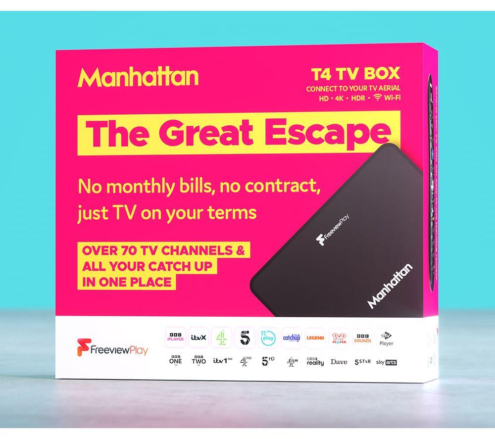 Buy MANHATTAN T4 Freeview Play Smart 4K Ultra HD Set Top Box | Currys