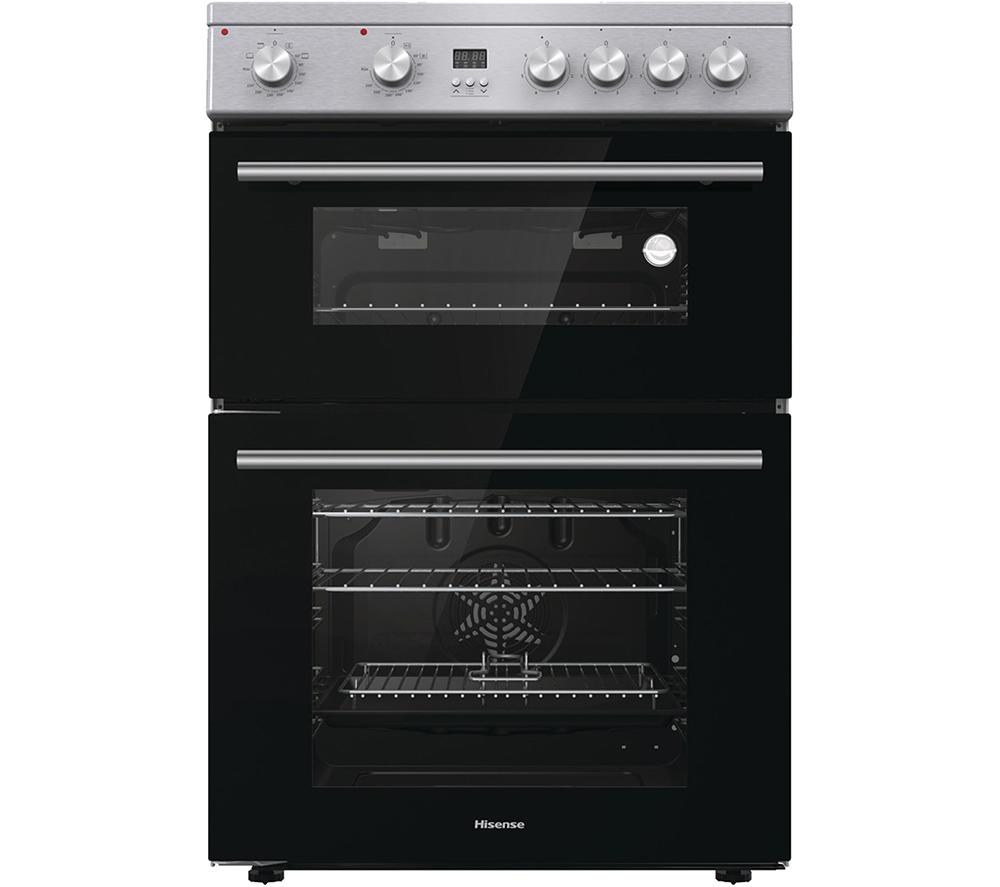 HISENSE HDE3211BXUK 60 cm Electric Ceramic Cooker - Black & Stainless Steel