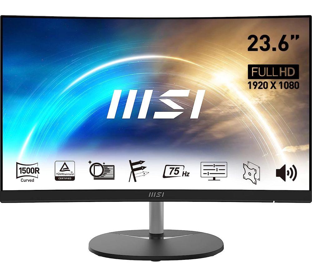 Buy MSI PRO MP241CA Full HD 24" Curved VA Monitor - Black | Currys