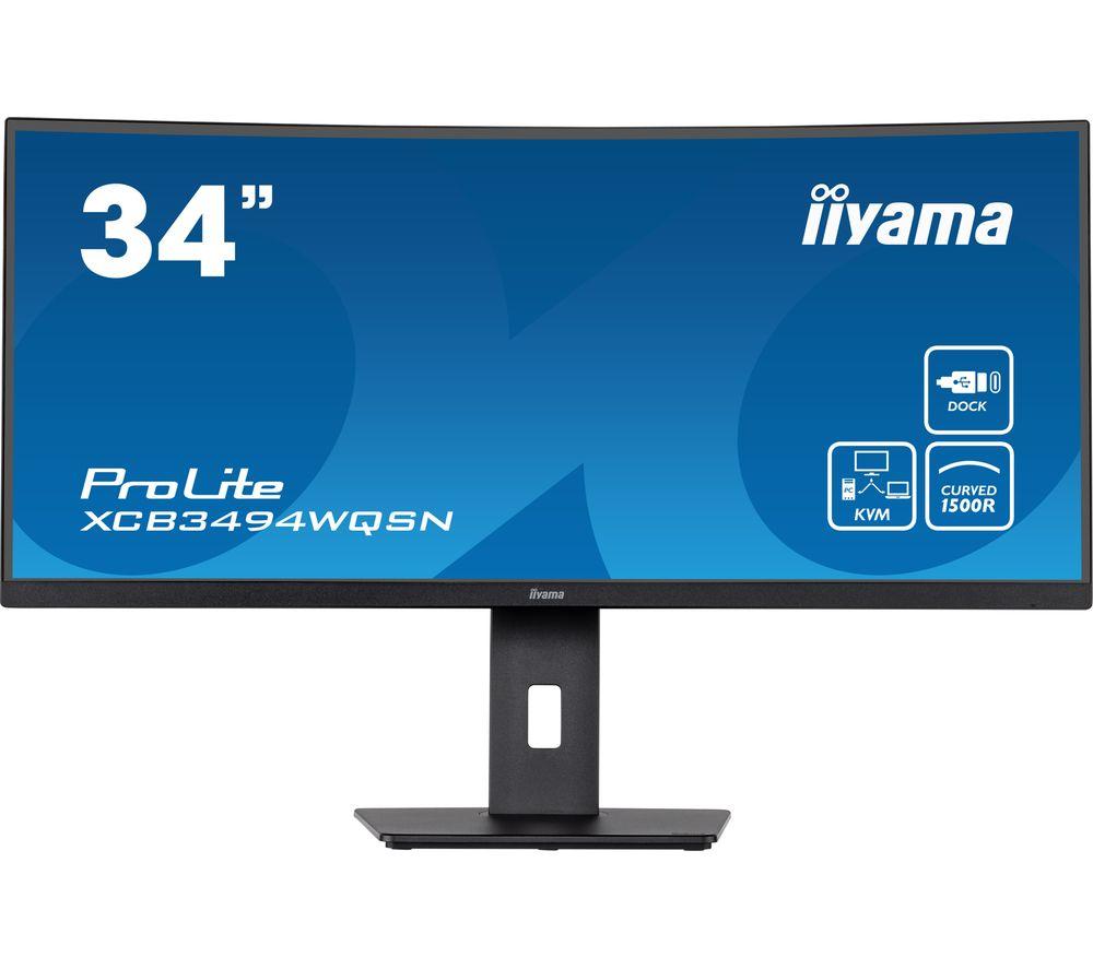 IIYAMA ProLite XCB3494WQSN-B5 Wide Quad HD 34" VA LCD Curved Monitor ...