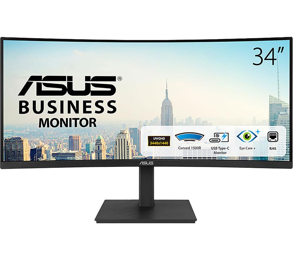 ASUS VA34VCPSN Wide Quad HD 34inch Curved VA LED Monitor - Black