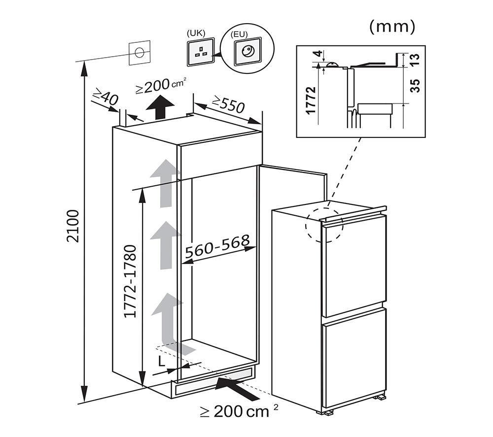 Buy HISENSE RIB312F4AWE Integrated 70/30 Fridge Freezer | CurrysIE