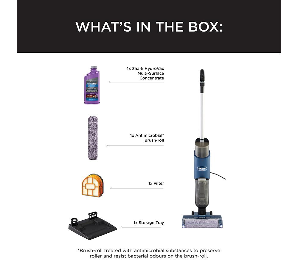 Buy SHARK HydroVac WD110UK Hard Floor Cleaner - Blue | Currys