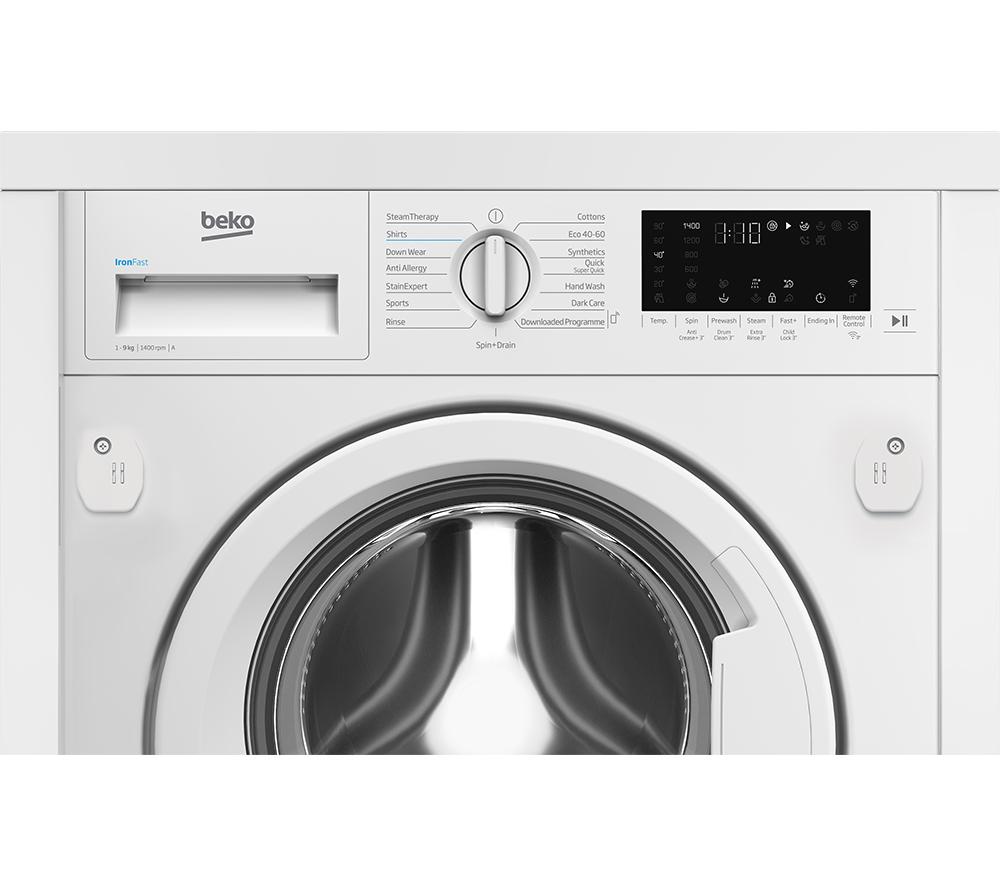 Buy BEKO WTIK94121F Integrated WiFi enabled 9 kg 1400 Spin Washing Machine White Currys