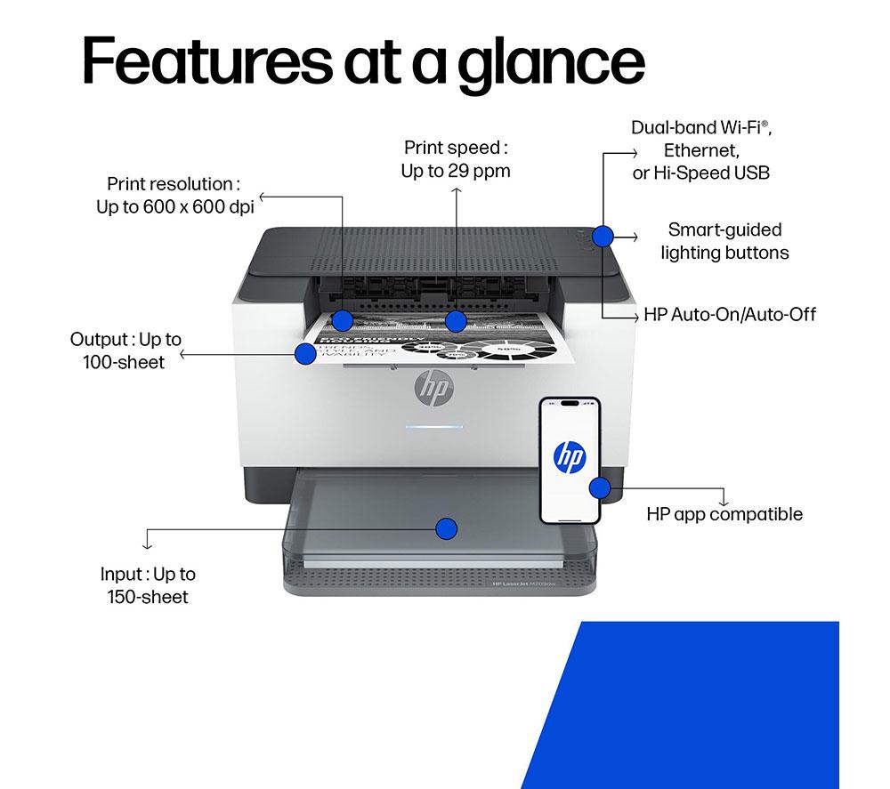 Buy HP LaserJet M209DW Wireless Compact Mono Laser Jet Printer