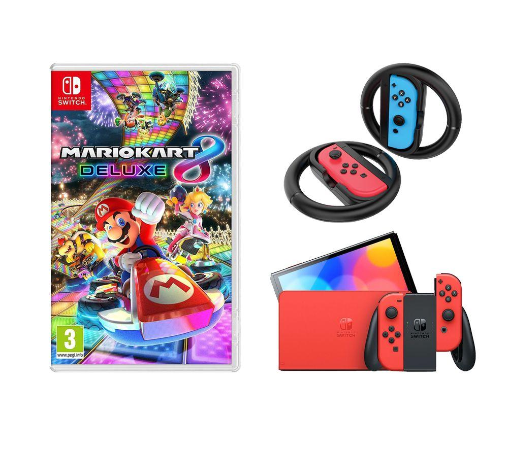 Buy Nintendo Switch Oled Mario Red Edition Mario Kart 8 Deluxe