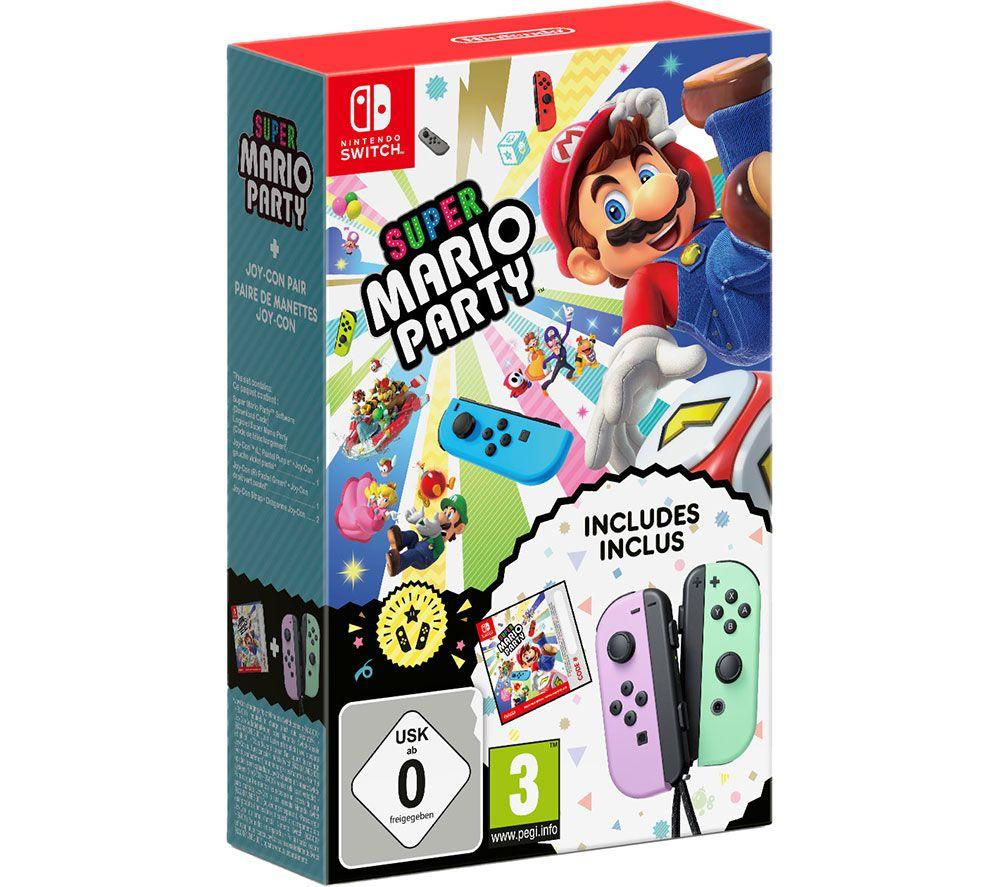 NINTENDO SWITCH Super Mario Party & Joy-Con Wireless Controllers Bundle ...