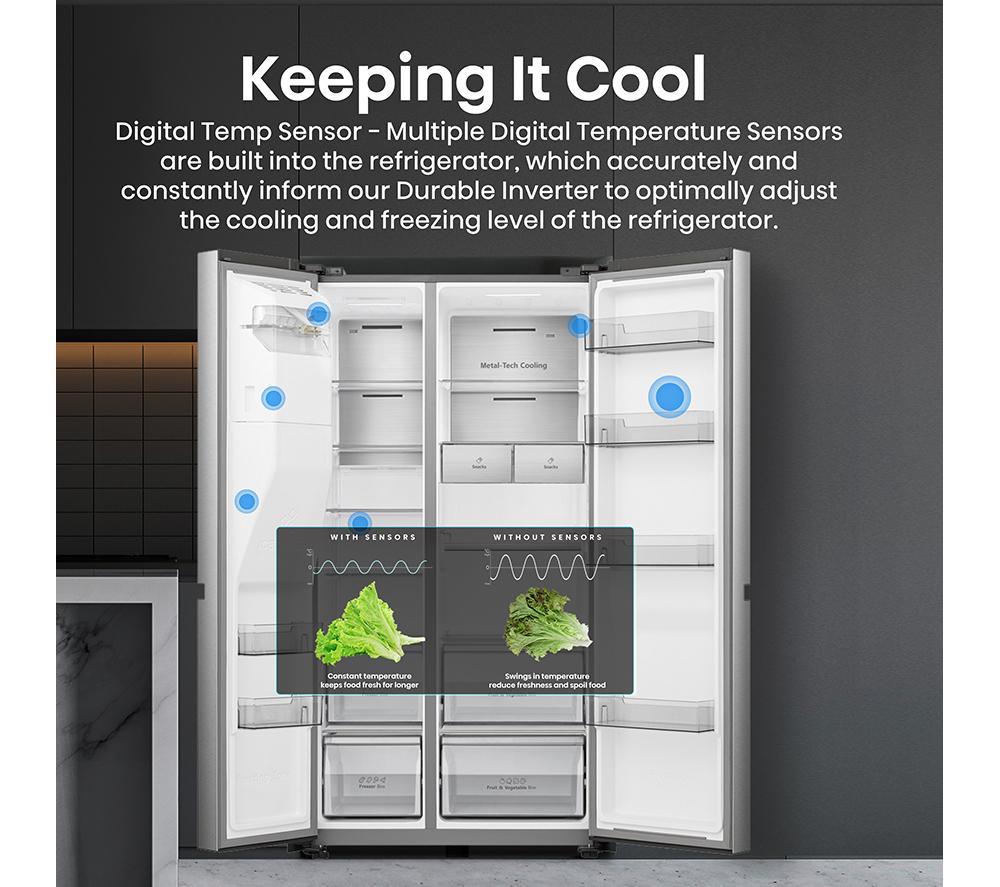 Buy HISENSE PureFlat Infinite RS818N4TIC American-Style Smart Fridge ...