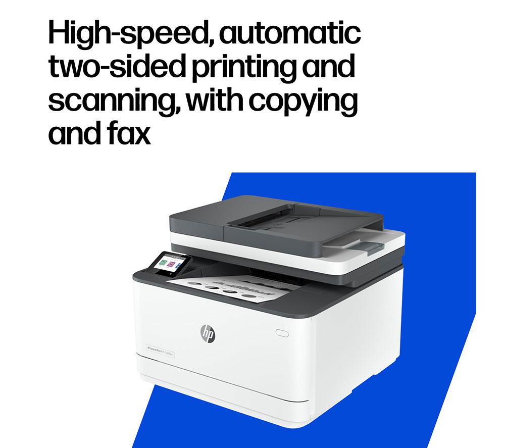 View the HP LaserJet Pro 3102FDW Monochrome Printer Scanner