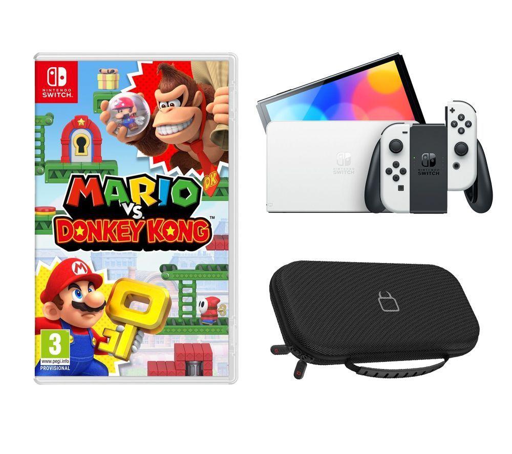 Nintendo Switch OLED White Mario vs Donkey Kong Case Black Bundle White Currys Price Tracker pricechase