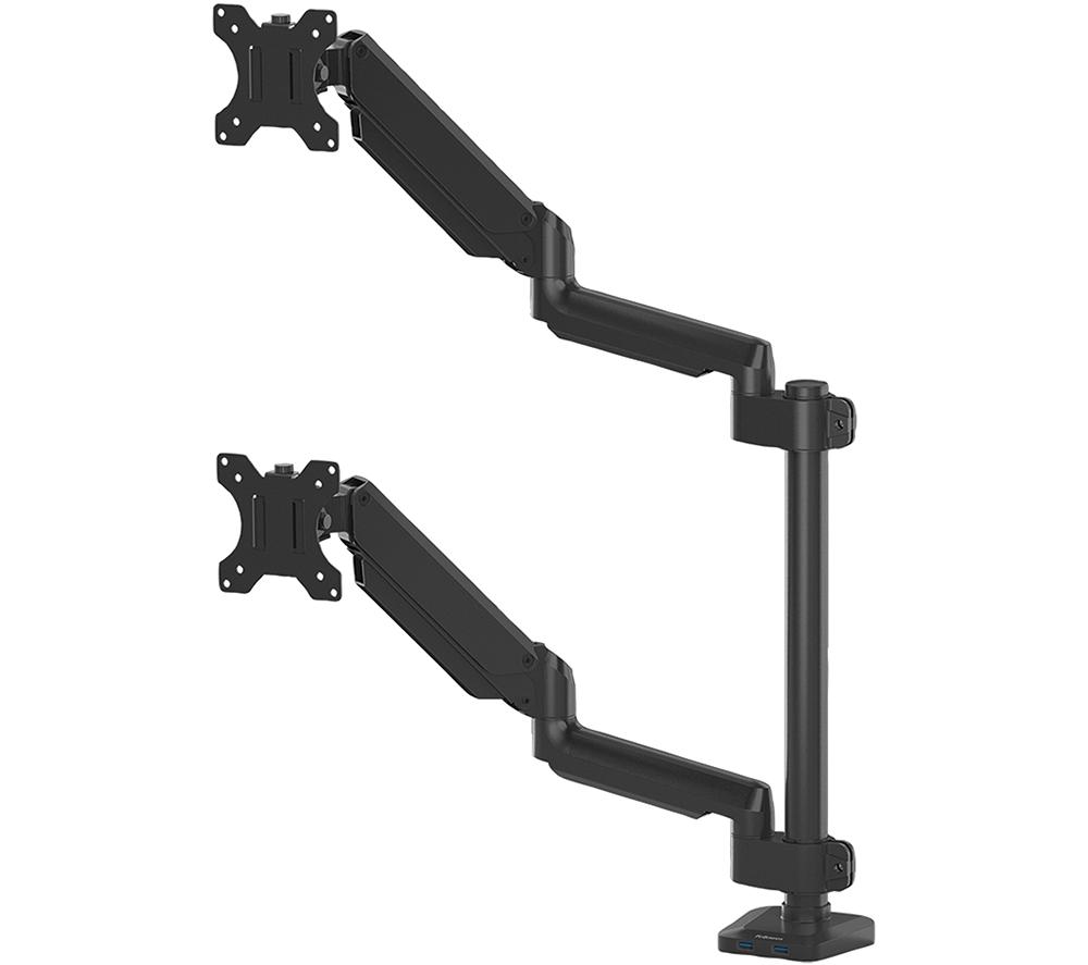 FELLOWES Platinum Series Dual Arm Full Motion 27" Monitor Stand review ...