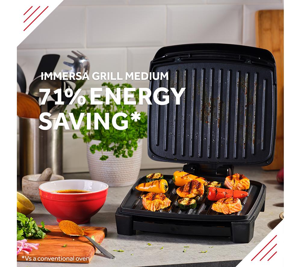 Buy GEORGE FOREMAN Immersa 28310 Medium Health Grill - Black | CurrysIE