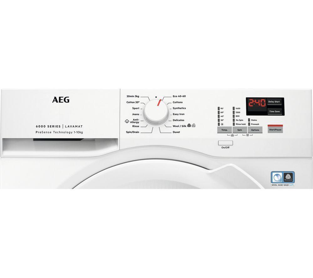 Buy AEG 6000 ProSense L6FBK141B 10 kg 1400 Spin Washing Machine - White ...