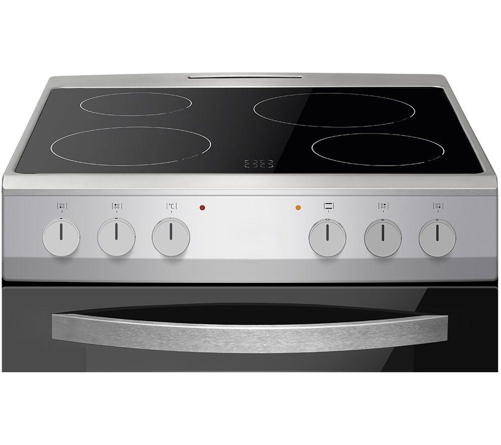 AMICA AFC502SS 50 cm Electric Ceramic Cooker Black Stainless Steel