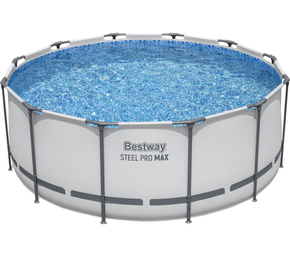 BESTWAY 12ft x 48" Steel Pro Max BW56420GB-21 Round Swimming Pool ...