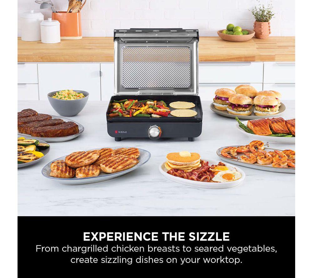 Buy NINJA Sizzle GR101UK Indoor Grill & Flat Plate - Grey | CurrysIE