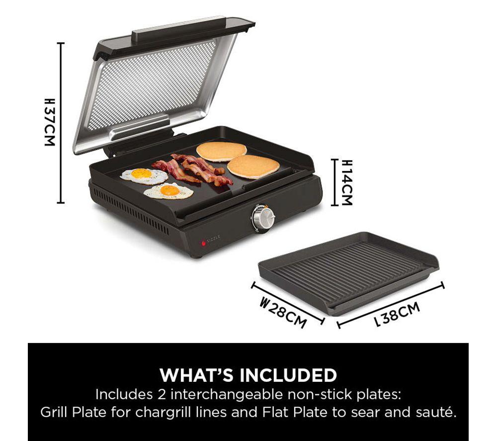 Buy NINJA Sizzle GR101UK Indoor Grill & Flat Plate - Grey | Currys