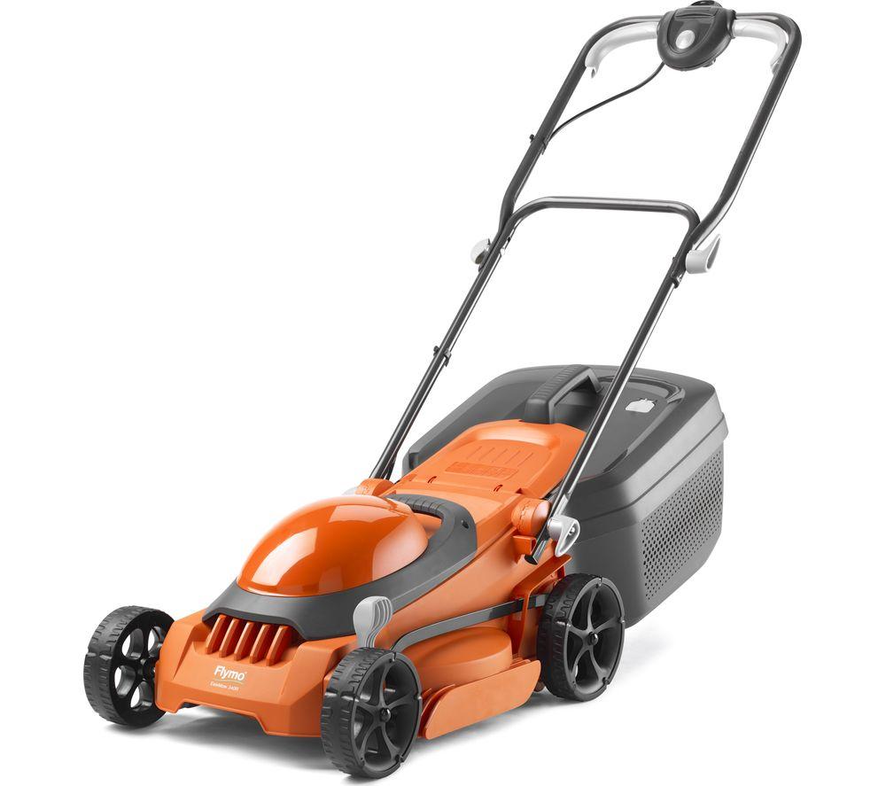 FLYMO EasiMow 340R Corded Rotary Lawn Mower - Orange & Grey