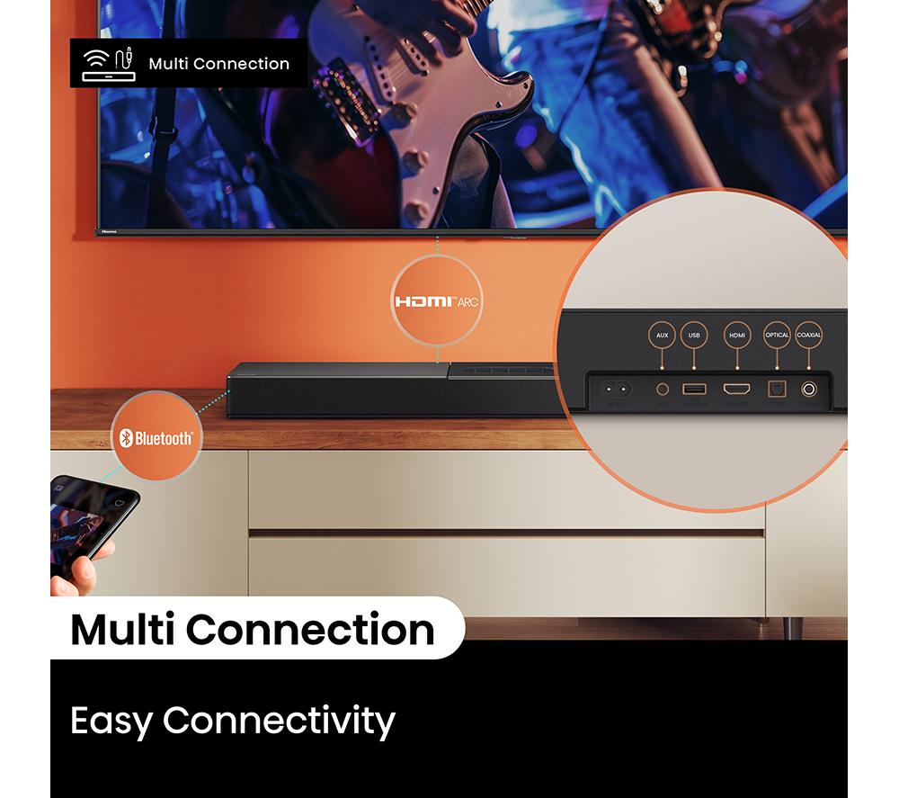 Buy HISENSE HS2000 2.1 Compact Sound Bar with DTS Virtual:X | Currys