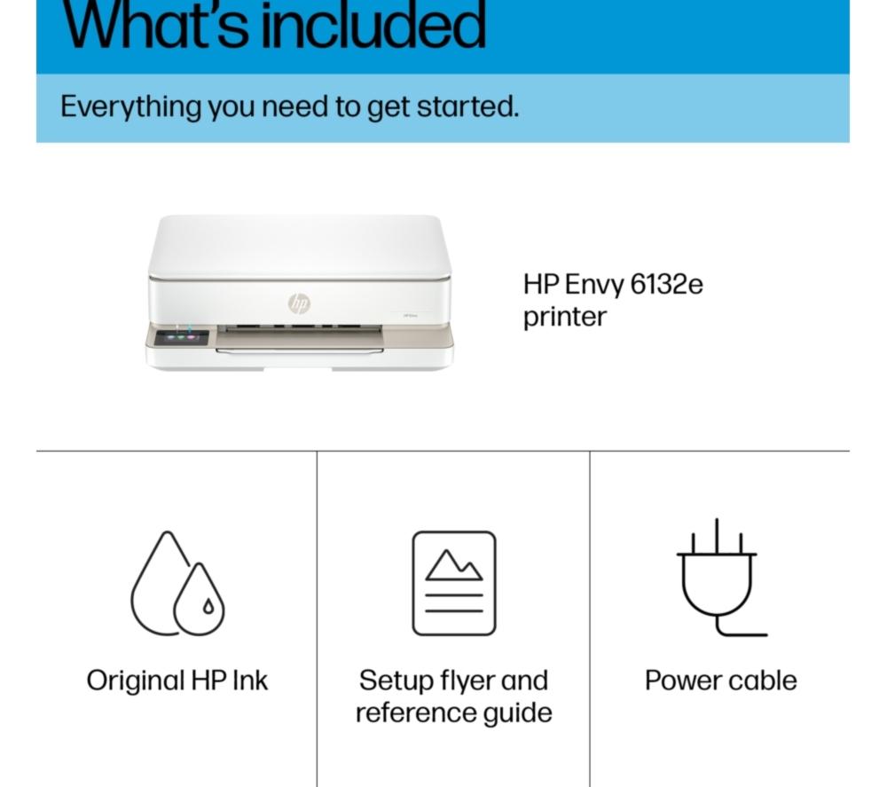 Buy HP Envy 6132e All-in-One Inkjet Wireless Printer with Fax & 6 ...