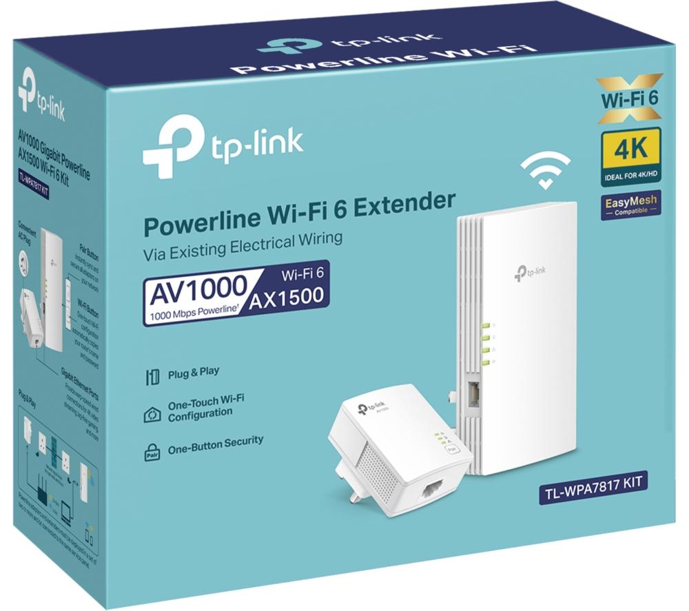 Buy TP-LINK TL-WPA7817 AV1000 WiFi Powerline Adapter Kit - Twin Pack ...